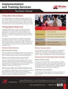 Implementation & Training Services Datasheet | MPulse Software